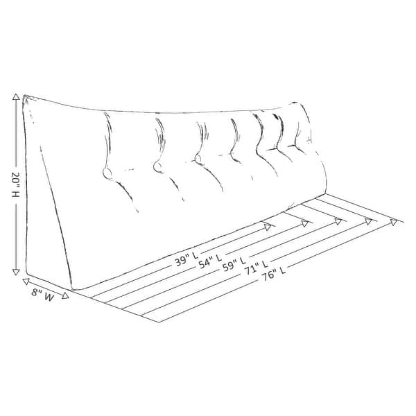 WOWMAX Headboard Wedge Reading Pillow Back Support Linen - Bed Bath ...