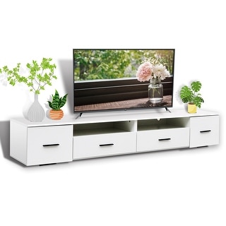 Modern Entertainment Center TV Stand, High Glossy Waterproof TV Console ...