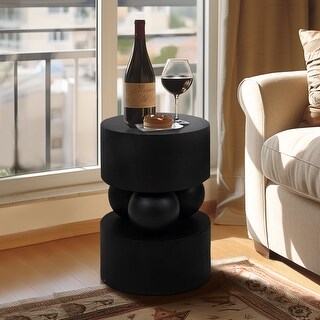 Sagebrook Home's Wood 18" Large Ball Accent Table in Black - A Timeless ...
