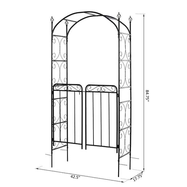 Outsunny Decorative Garden Trellis with Two Latched Doors for Climbing ...