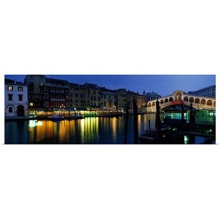 "Grand Canal and Rialto Bridge Venice Italy" Poster Print - Bed Bath ...