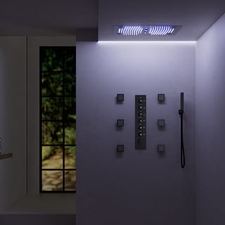 Thermostatic Muti-Fuctions Shower System Faucet Set 64 Color LED Mood ...