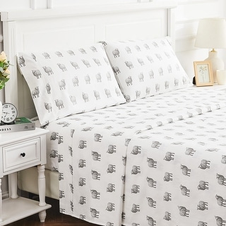 Printed Design Cotton Collection 400 Thread Count Farm Sheep Sheet Set ...