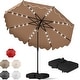 10 FT Outdoor Table Umbrella Solar Patio Umbrella with Base Included ...