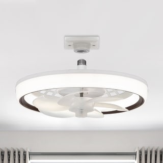 13-In Socket White LED Ceiling Fans with Lights and Remote - Bed Bath ...