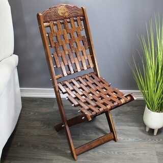 Natural Geo Rosewood Decorative Folding Chair - Bed Bath & Beyond ...