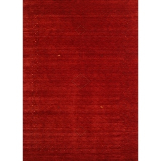 Ahgly Company Machine Washable Contemporary Tomato Red Area Rugs - Bed ...