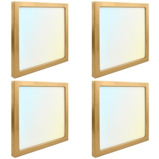 Luxrite 9 Inch Square LED Flush Mount Light, 18W 1250LM, 5CCT 2700K ...