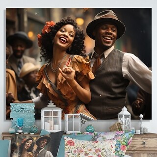 Designart "Jazz Harlem Renaissance II" African American Canvas Prints ...