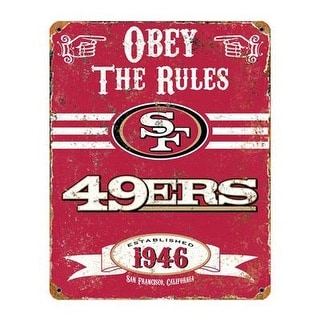 Party Animal Nfl Embossed Metal Vintage San Francisco 49Ers Sign - Bed ...
