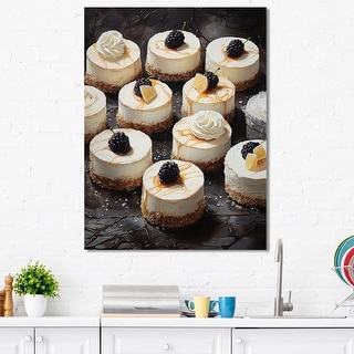 Designart "Delicious Cheesecakes Dessert I" Desserts Wall Art - Bed ...