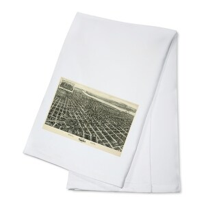 Tulsa, Oklahoma - (1918) - Panoramic Map (100% Cotton Towel Absorbent ...