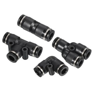 Push to Connect Fitting Kit, 2 Tee 2 Splitters 2 Elbows 2 Straight ...