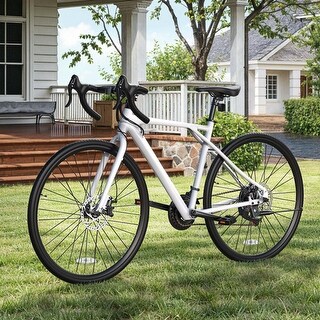 Moasis 28" Road White 21 Speed Commuter Bicycle Lightweight Aluminum ...