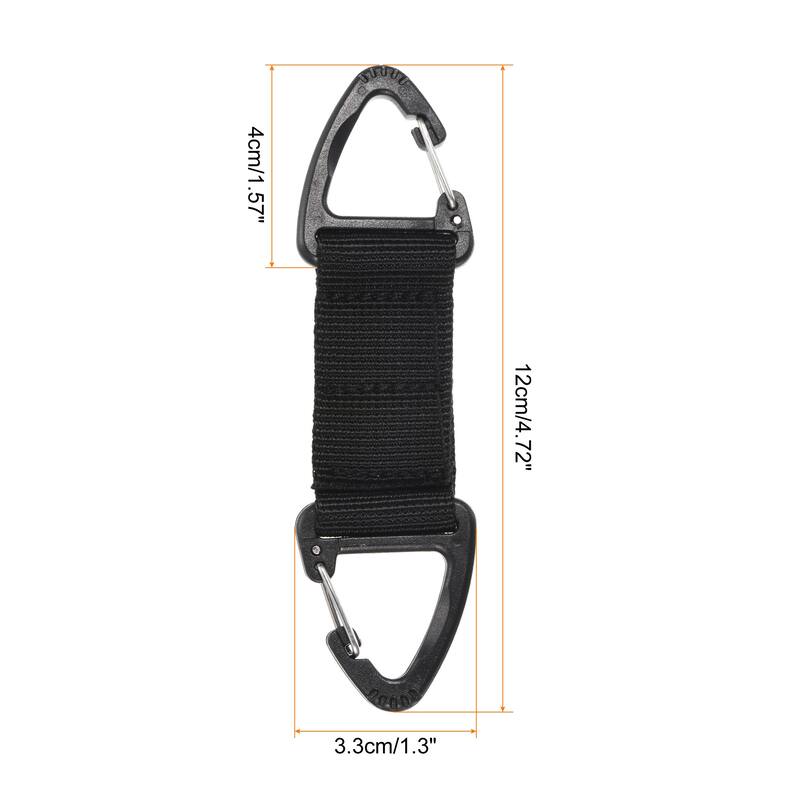 Belt Clips Strap Hanging Buckle Keychain with Double Triangle Clip ...