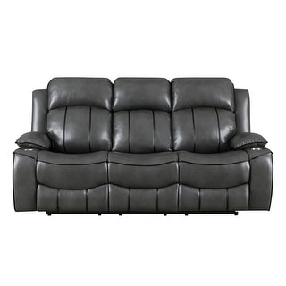Global Furniture USA Grey Reclining Sofa with Black Welt - Bed Bath ...