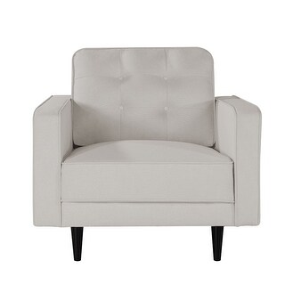 Wide Upholstered Lounge Club Chair, Solid Wood Legs - Bed Bath & Beyond ...