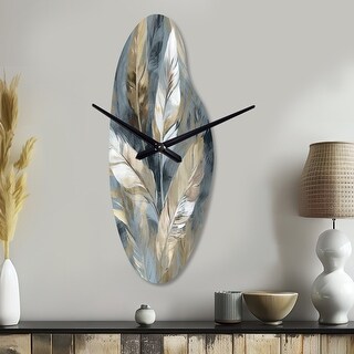 Gold And Grey Impressions Of Bohemian Energy II - Boho Feather Large ...