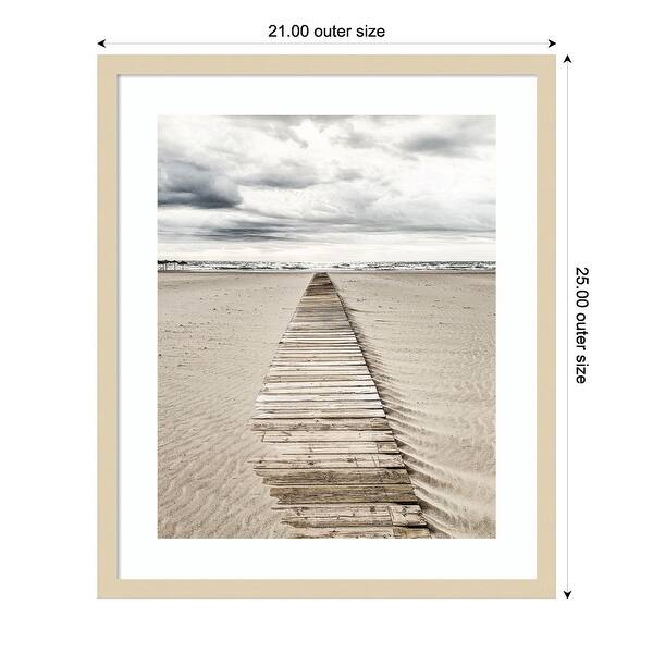 Sandy Beach Boardwalk by Incado Wood Framed Wall Art Print - Svelte ...