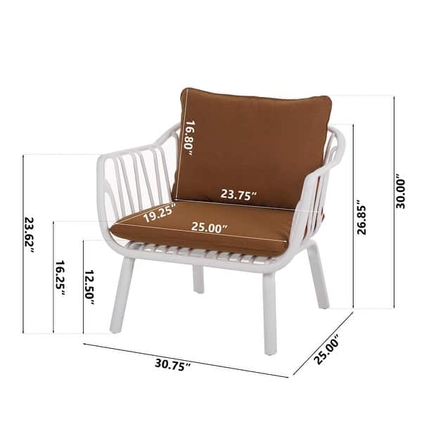 Carli Modern Indoor/Outdoor Club Chairs with Cushions (Set of 2) by ...