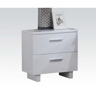 Lorimar Nightstand & Chrome Leg with 2 Drawers with Ball Bearing Side ...