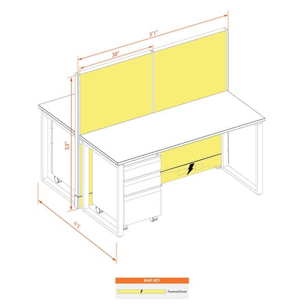 Open Plan Workstations 53H 2pack Cluster Powered - Bed Bath & Beyond ...