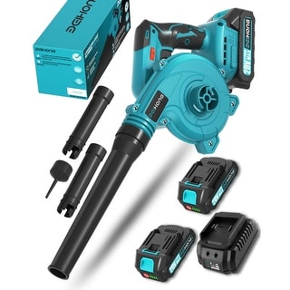 Cordless Leaf Blower, Brushless Motor Electric Blower, 6 Speed, w/2 x ...