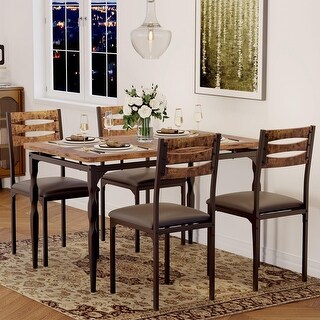 Industrial Style Kitchen Table Set for 4 - Bed Bath & Beyond - 43154854