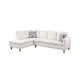 White Microfiber 3-Piece Living Room Sofa Set Sectional Sofa Set - Bed ...