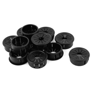 25mm Dia Snap-In Webbed Plastic Cable Bushing Grommet Black 12pcs - Bed ...