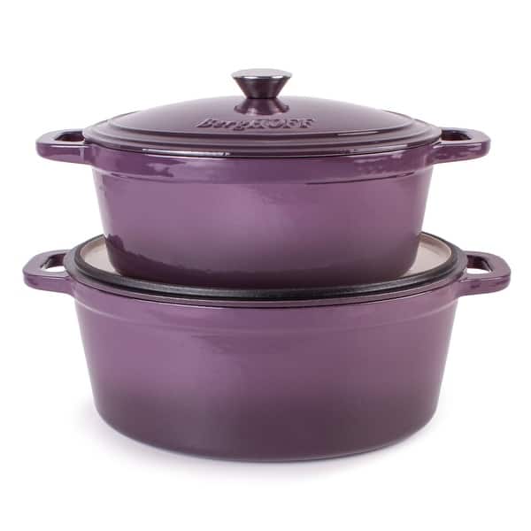 BergHOFF Neo 4Pc Cast Iron Cookware Set, 5qt. & 8qt. Oval Dutch Ovens ...