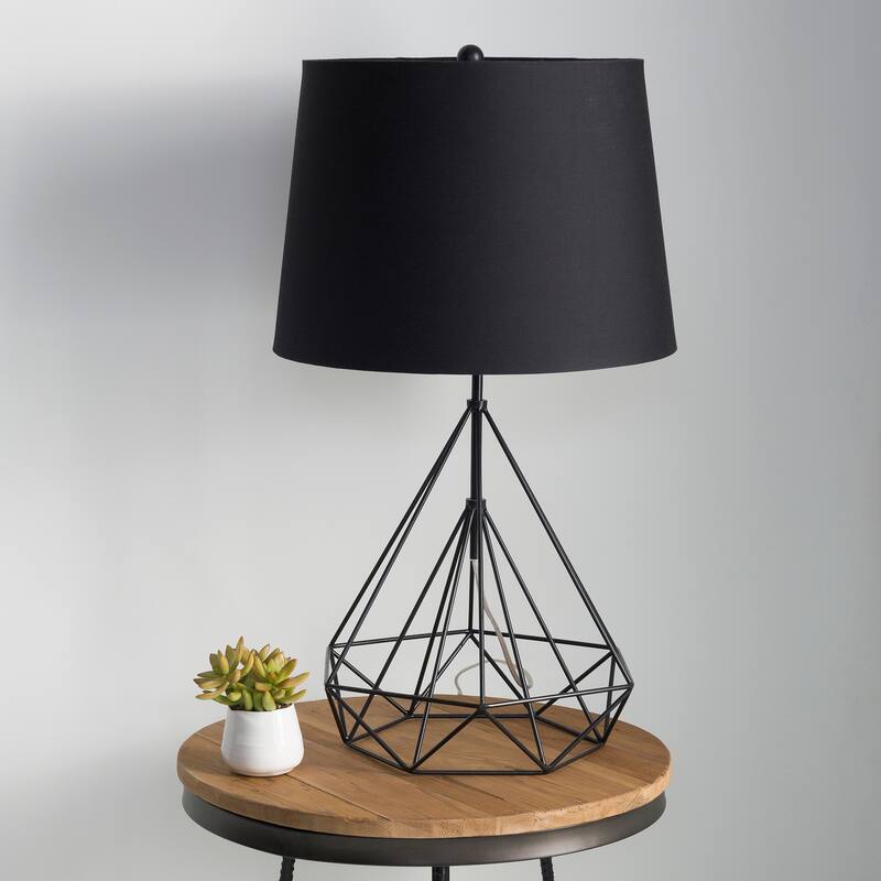 Denain Modern Table Lamp with Painted Iron Base - Overstock - 12187794