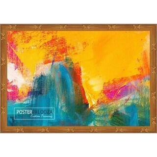 22x16 Traditional Antique Gold Complete Wood Picture Frame with UV ...