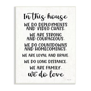 Stupell In This House We Do Love Long Distance Family Sign Wood Wall ...