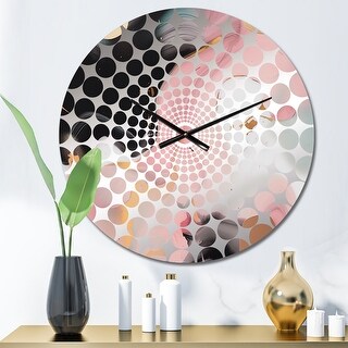 Designart "Pink And Black Mysterious Marble I" Pink Abstract Marble ...