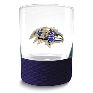 NFL Baltimore Ravens Commissioner 14 Oz. Rocks Glass with Silicone Base ...
