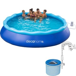 Deco Home 12' x30" Inflatable Pool, Filter Pump and Intex Pool Skimmer ...