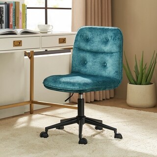 Ilia Modern Velvet Wingback 360 degree Ergonomic Office Task Chair with ...