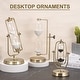 Vintage Sand Timer, Brass Glass Sandglass 360° Rotating Sandglass Timer ...