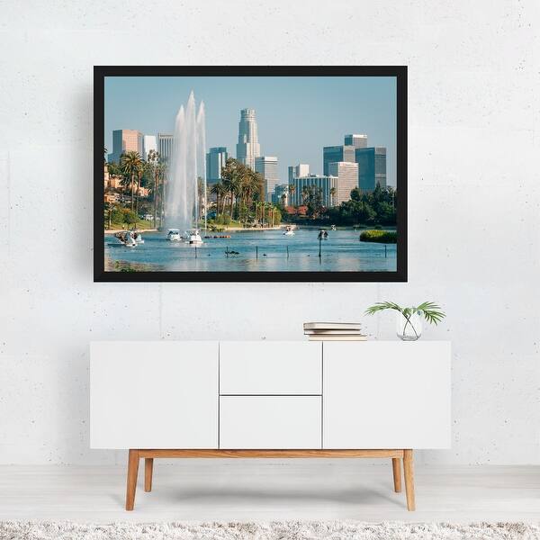 Los Angeles California DTLA from Echo Park Cityscape Art Print/Poster ...
