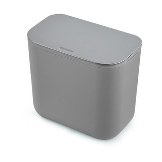 1.8 Gallon Hanging Trash Can with Stainless Steel Lid Gray - Bed Bath ...
