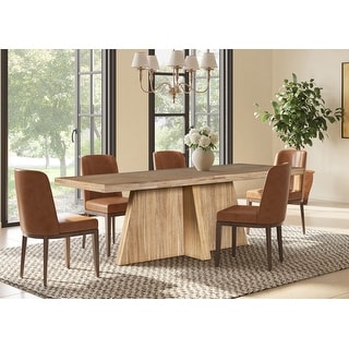 NPD Furniture Zerano Cross Legs Dining Table - 84" - Brushed Smoke ...