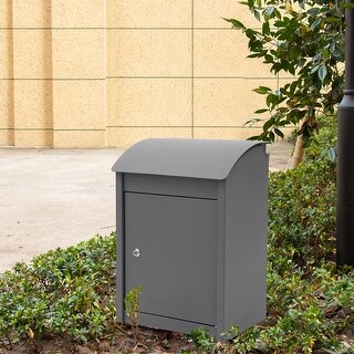 Package Delivery Boxes for Outside, Galvanized Steel Parcel Mailbox ...