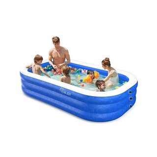 Inflatable Pool, 118"x 72"x20"Above Ground Pool,Kiddie Pool Large Size ...