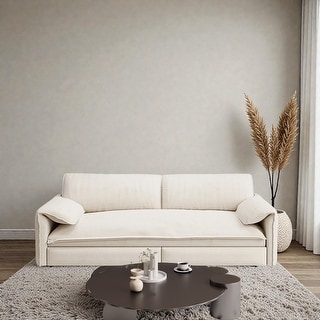 66" Pull Out Sofa Bed, 3-in-1 Convertible Queen Sleeper Sofa with Side ...