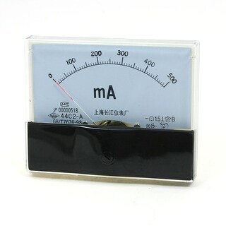 500mA 1.5 Accuracy Class Analog Panel Ammeter DC Pointer Meter - Bed ...