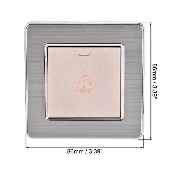 Doorbell Push Button Switch Self-reset Silver Tone Brushed Finishing ...