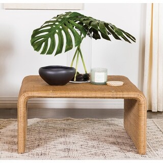 Draper Natural Square Open Base Coffee Table - Bed Bath & Beyond - 36964753