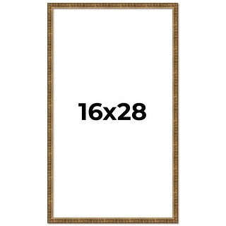 16x28 Frame Gold Kingsley Distressed Solid Wood Picture Frame Width ...