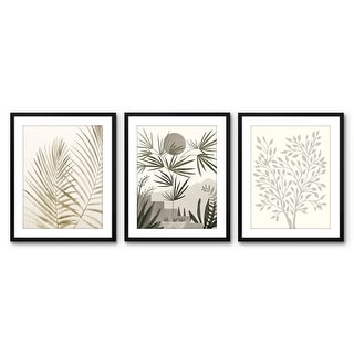 Americanflat 3 Piece 11x14 Matted Framed Print Set - Tropical Spring by ...